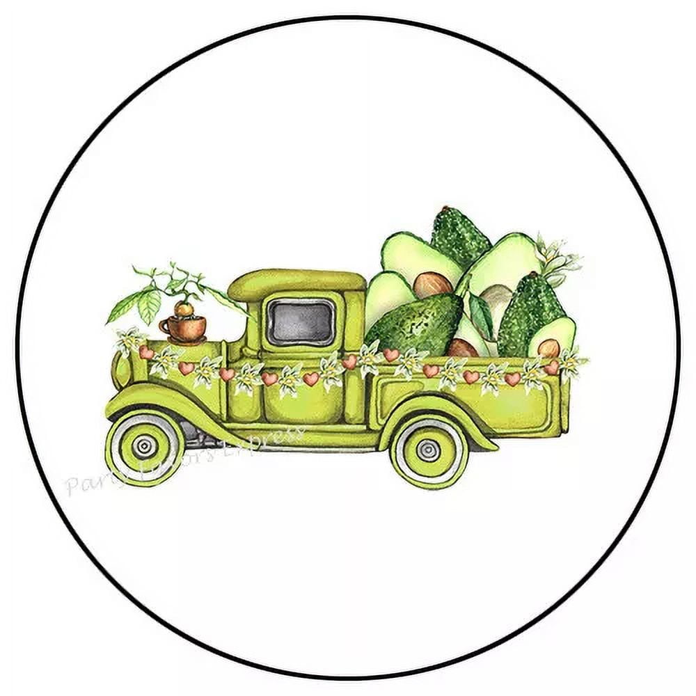 Avocado Truck Sticker Party Favors Sticker Envelope Seals Labels ...