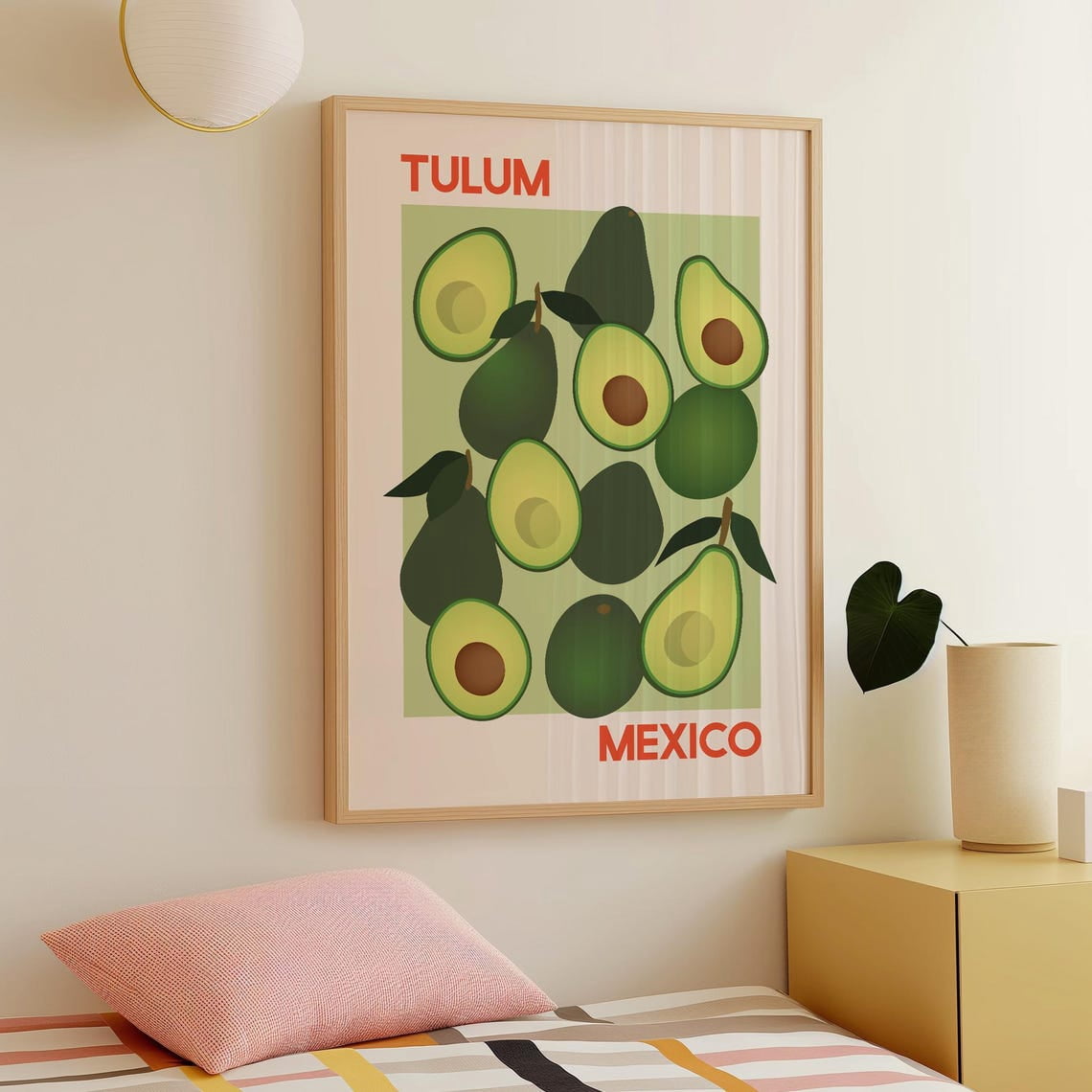 Avocado Tulum Mexico Poster Avocados Fruit Market Wall Art Kitchen Cute ...