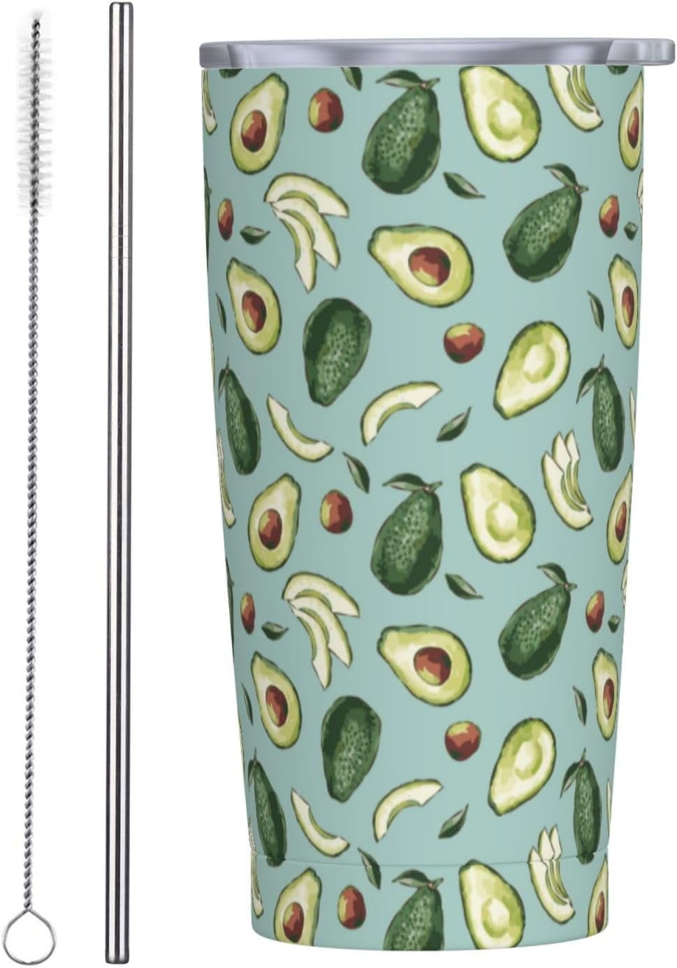 Avocado Tumbler 20oz Fruit Stainless Steel Insulated Tumblers with Lid ...