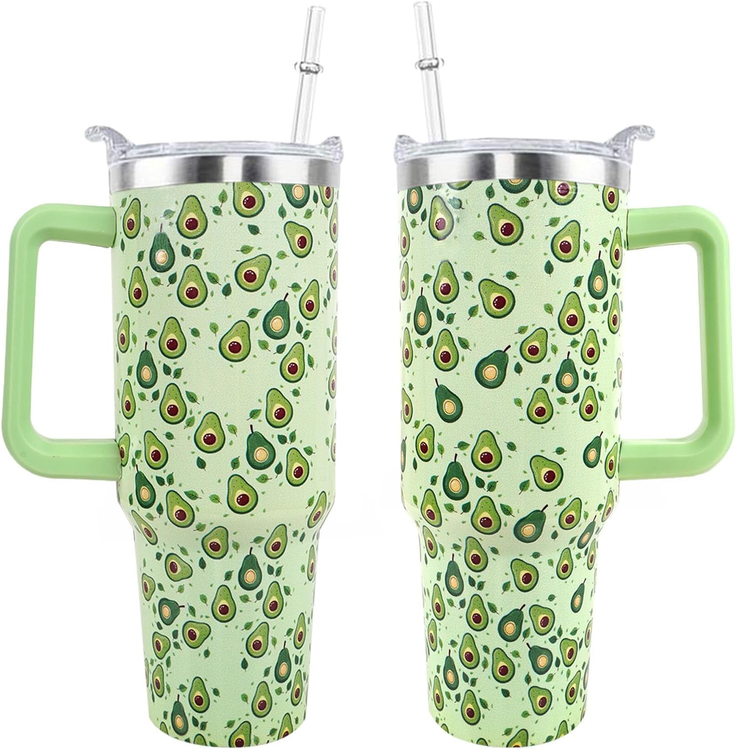 Avocado Tumbler 40 oz Tumbler with Handle and Straw Lid Leak Proof ...
