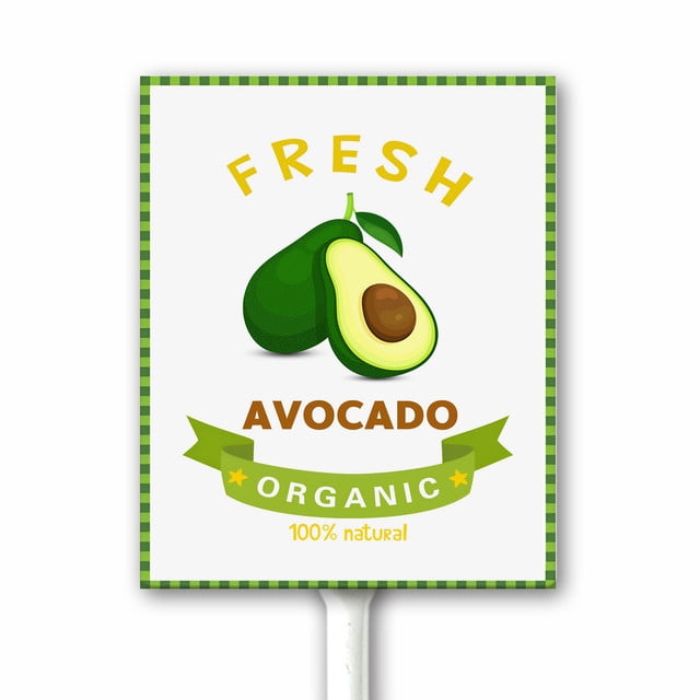 Avocado Vegetable Garden Signs Metal Yard Sign With Stake Perfect for ...