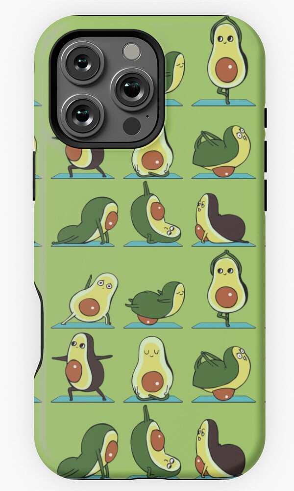 Avocado Yoga Funny Phone Case Compatible with iPhone 11 to 16 Pro Max ...
