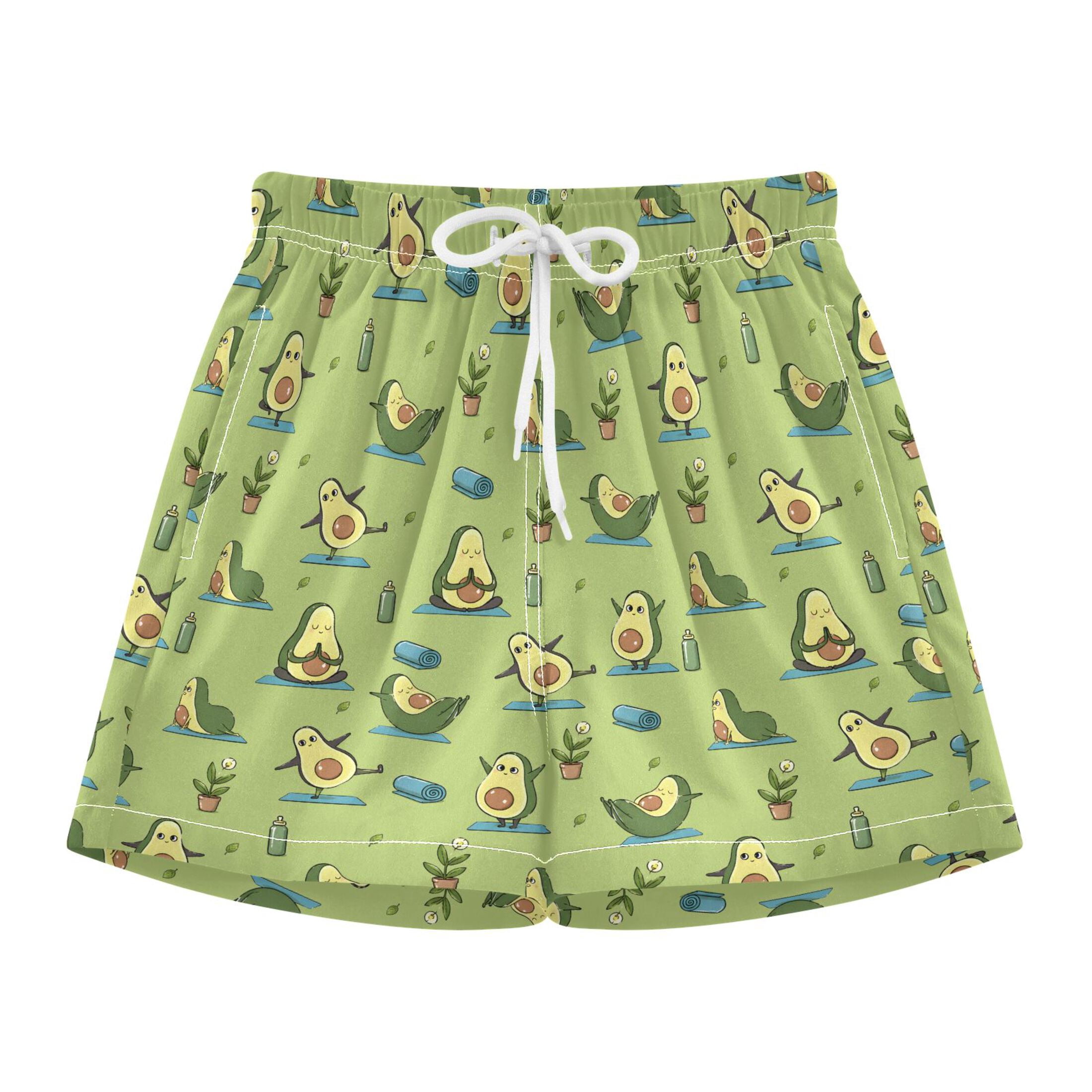 Avocado Yoga Swim Trunks Quick Drying Bathing Suit Summer Shorts ...