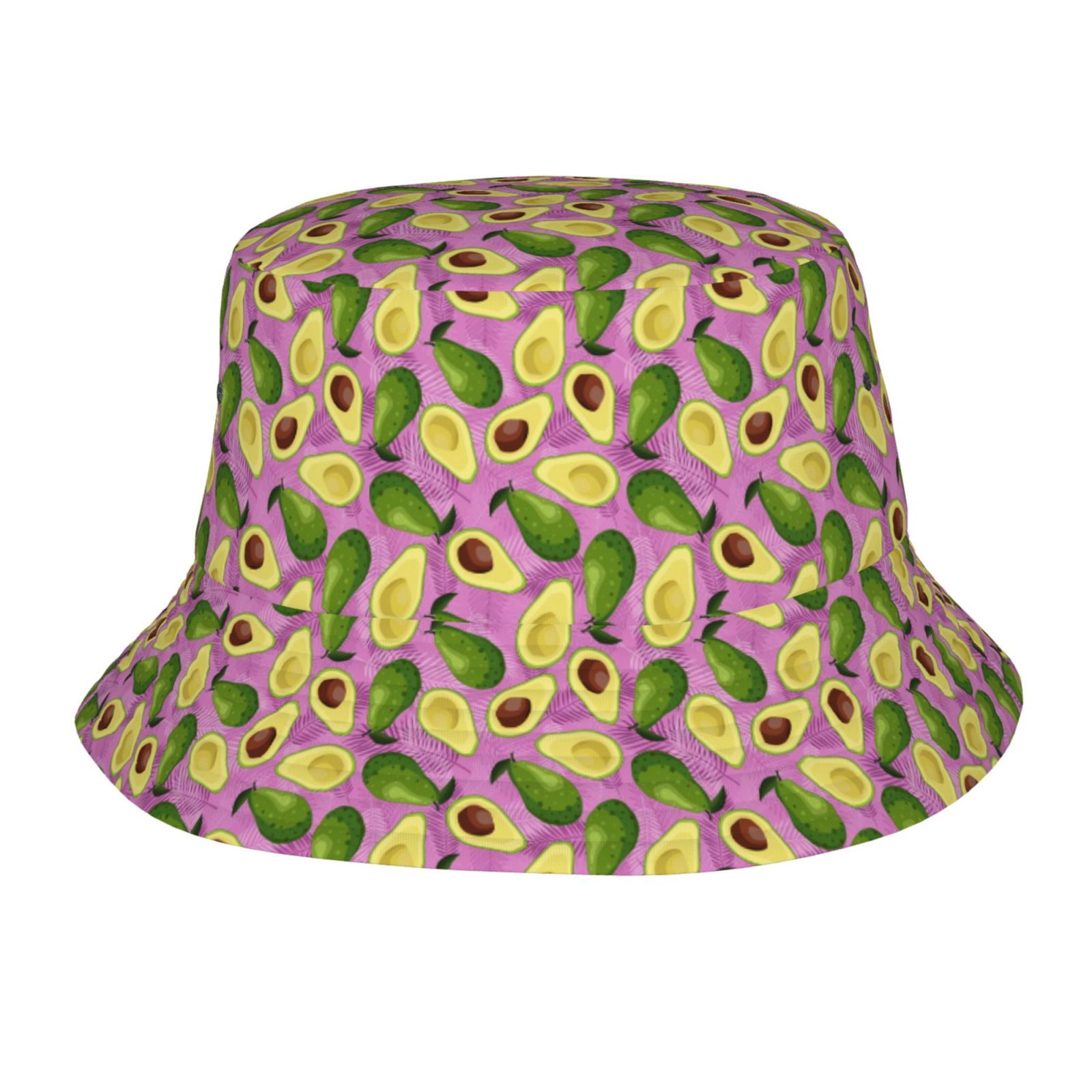 Avocado and Tropical Leaf Bucket Hats for Men Women Beach Sun Hat ...