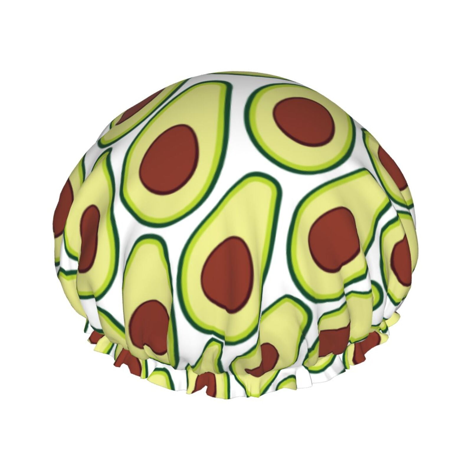 Avocado print A Shower Cap, Double Layers Shower Cap Rreusable ...