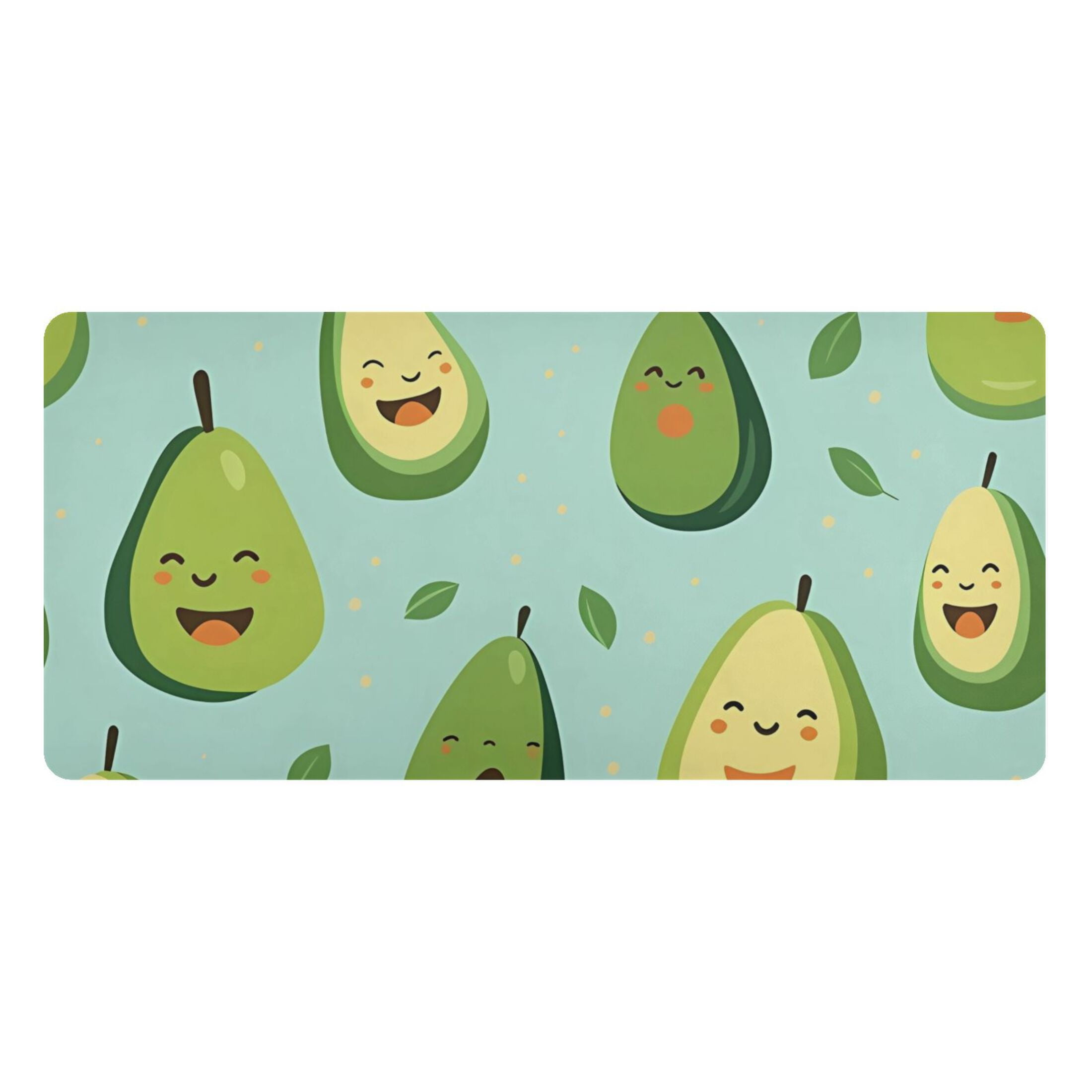Avocados Desk Mats Large Mouse Pad Long Keyboard Computer Rubber Base ...