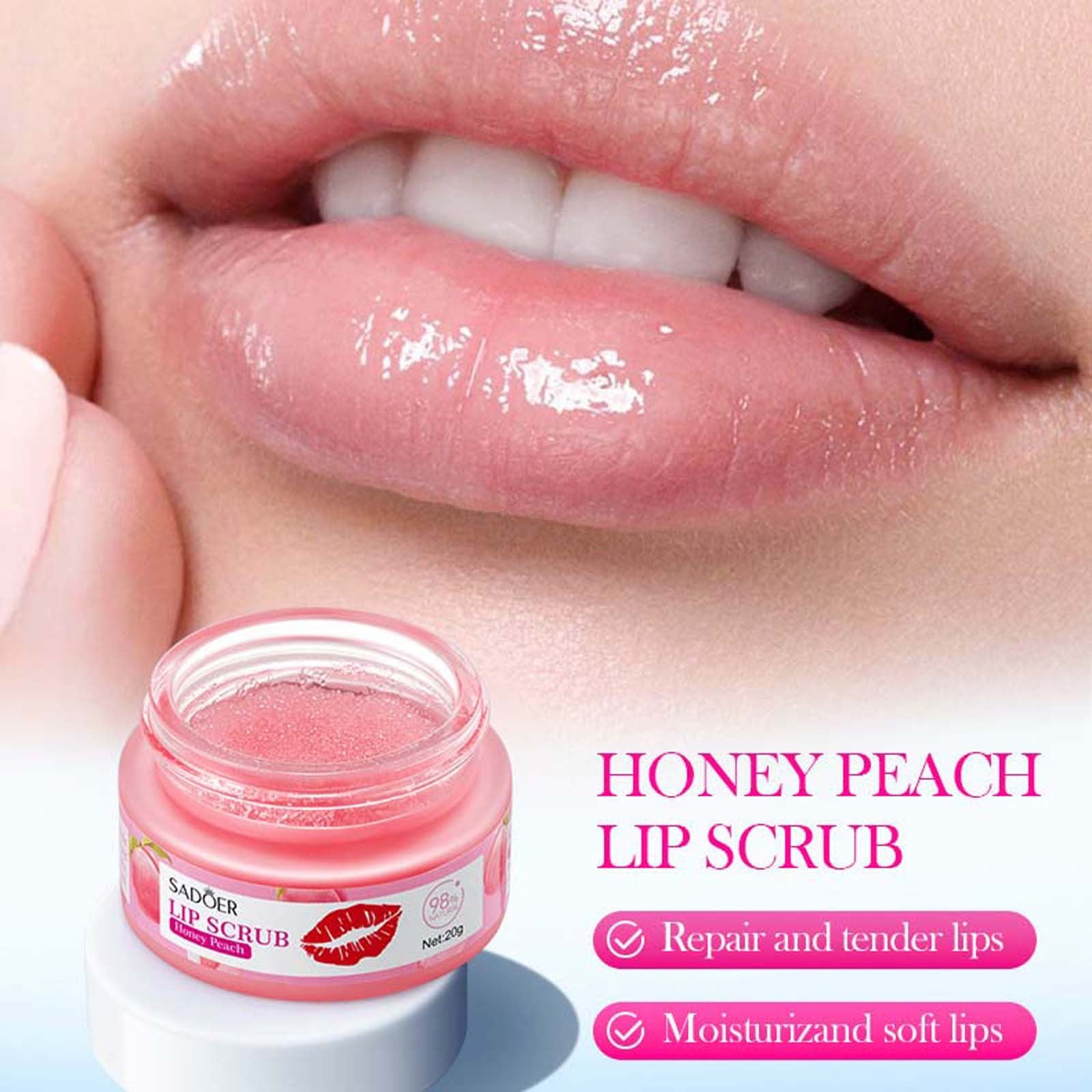 Avocados Lip Scrub 0.7fl.oz, Weekly Honey Peach Moisturizing Lip Scrub ...