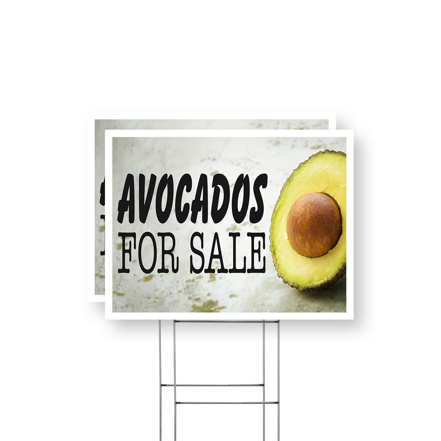 Avocados for Sale Yard Sign 2 Pack of 12 Inch x 16 Inch Single Sided ...