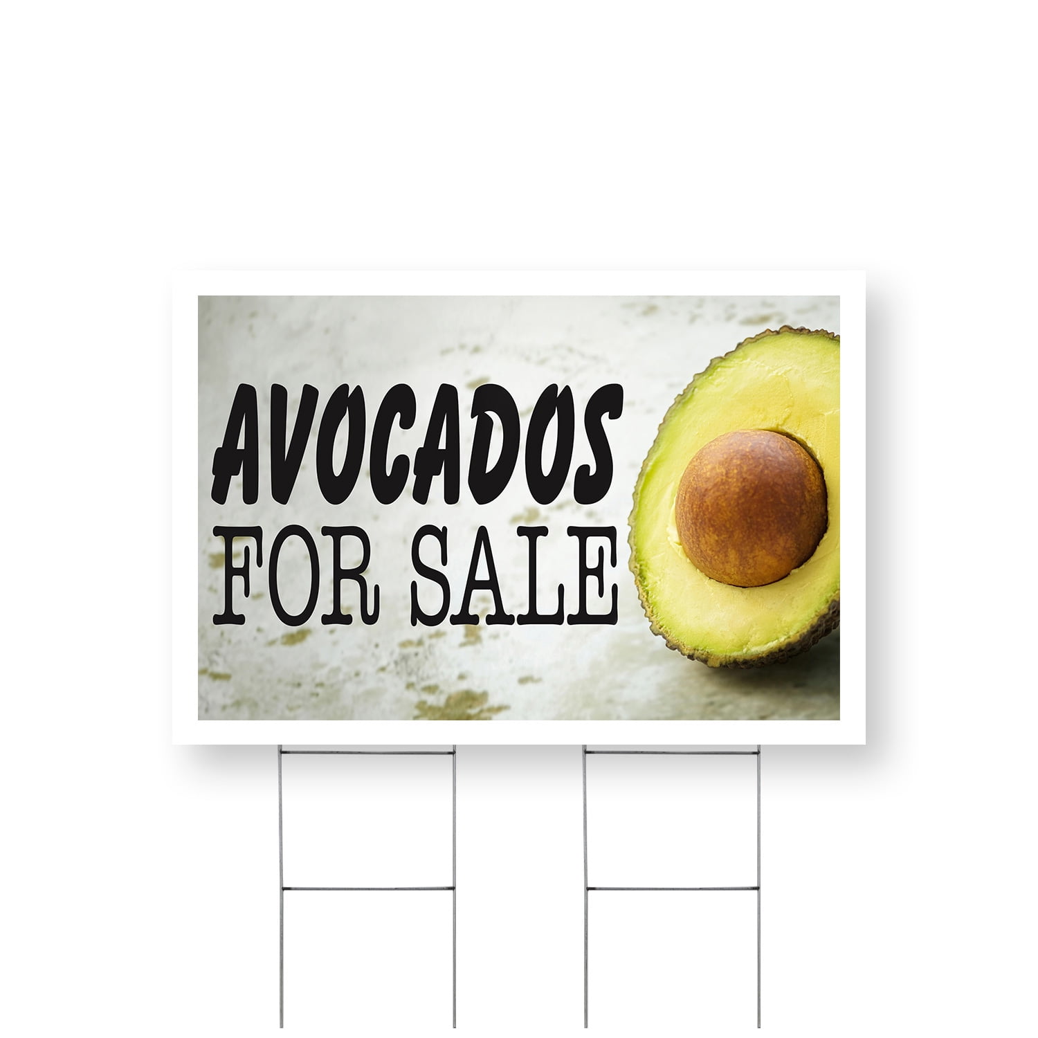 Avocados for Sale Yard Sign 24 Inch x 36 Inch Single Sided Weatherproof ...