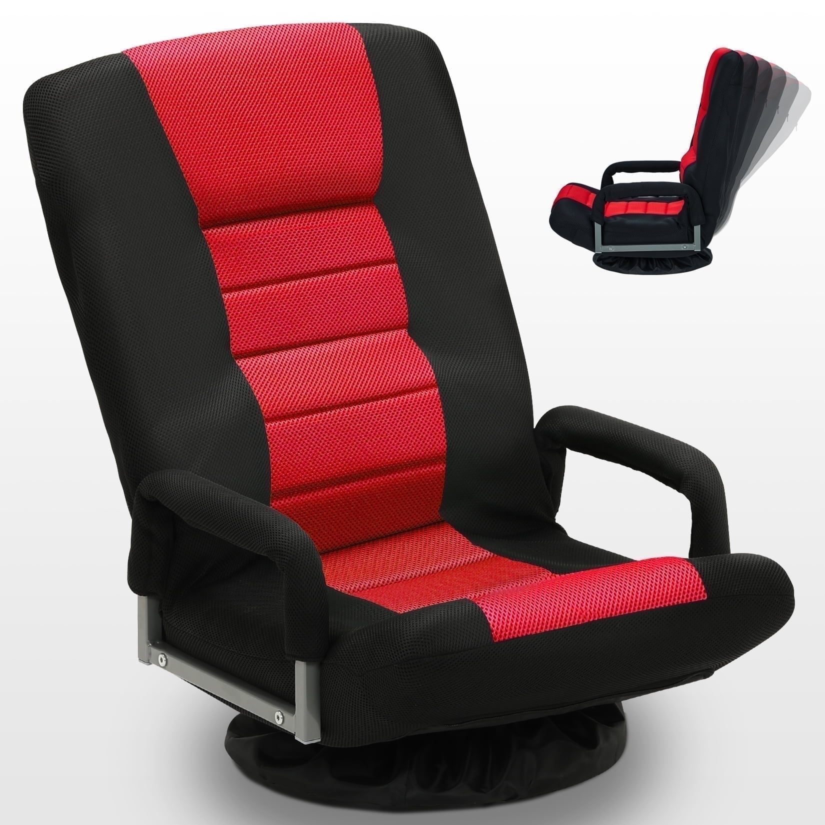 Avocahom Swivel Gaming Floor Chair w/ Armrest, No Assembly Foor Chair ...