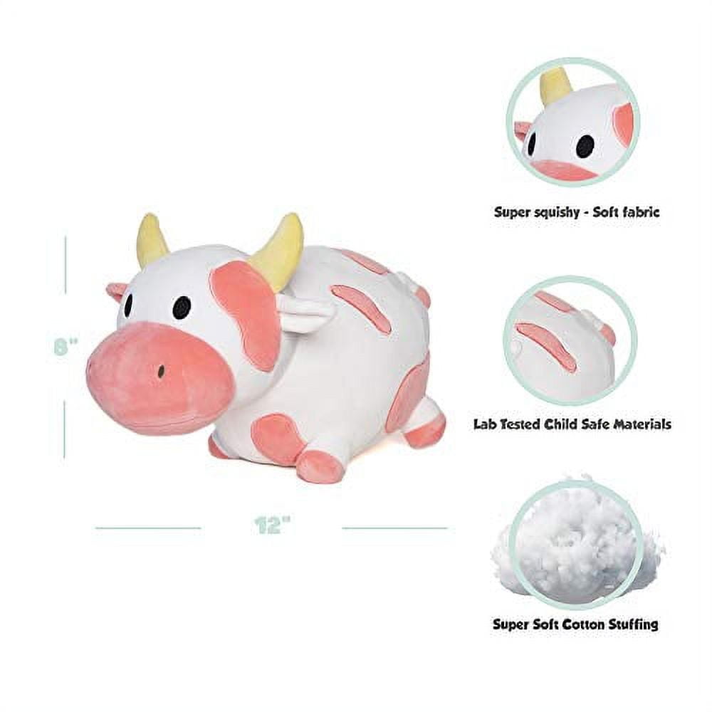Avocatt Pink Cow Plush Toy - 10 Inches Plushie Stuffed Animal - Hug and ...