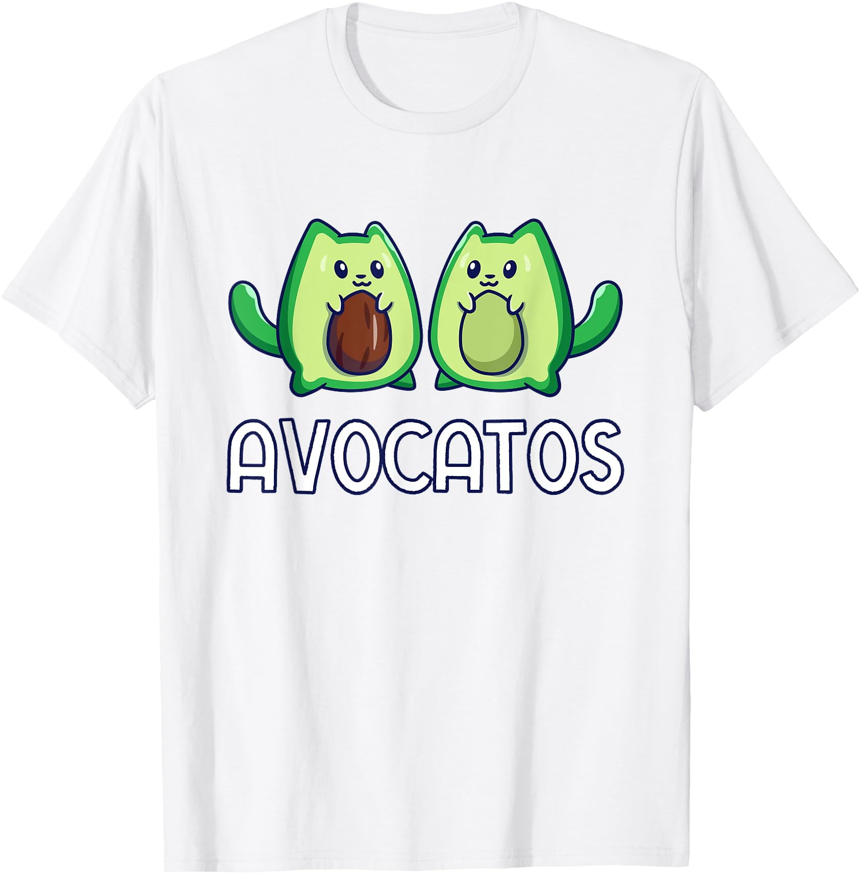 Avogato Avocado Cat Vegan Cat Fruit Unisex T-Shirt for Men Women Kids ...