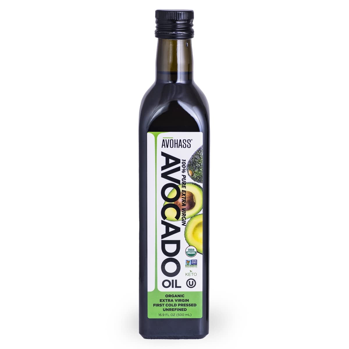 Avohass Mexico USDA Organic DEF29 Certified Extra Virgin Avocado Oil 16 ...