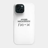 Avoid Negativity Funny Math Joke Pun Art Phone Case for iPhone 11 12 13 ...