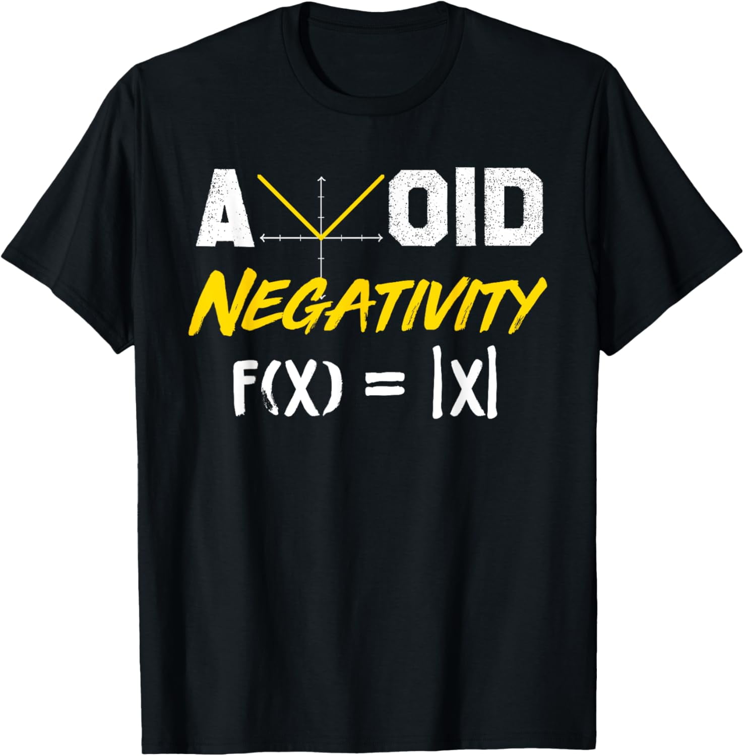 Avoid Negativity - Funny Math Pun Equation T-Shirt T-Shirt - Walmart.com