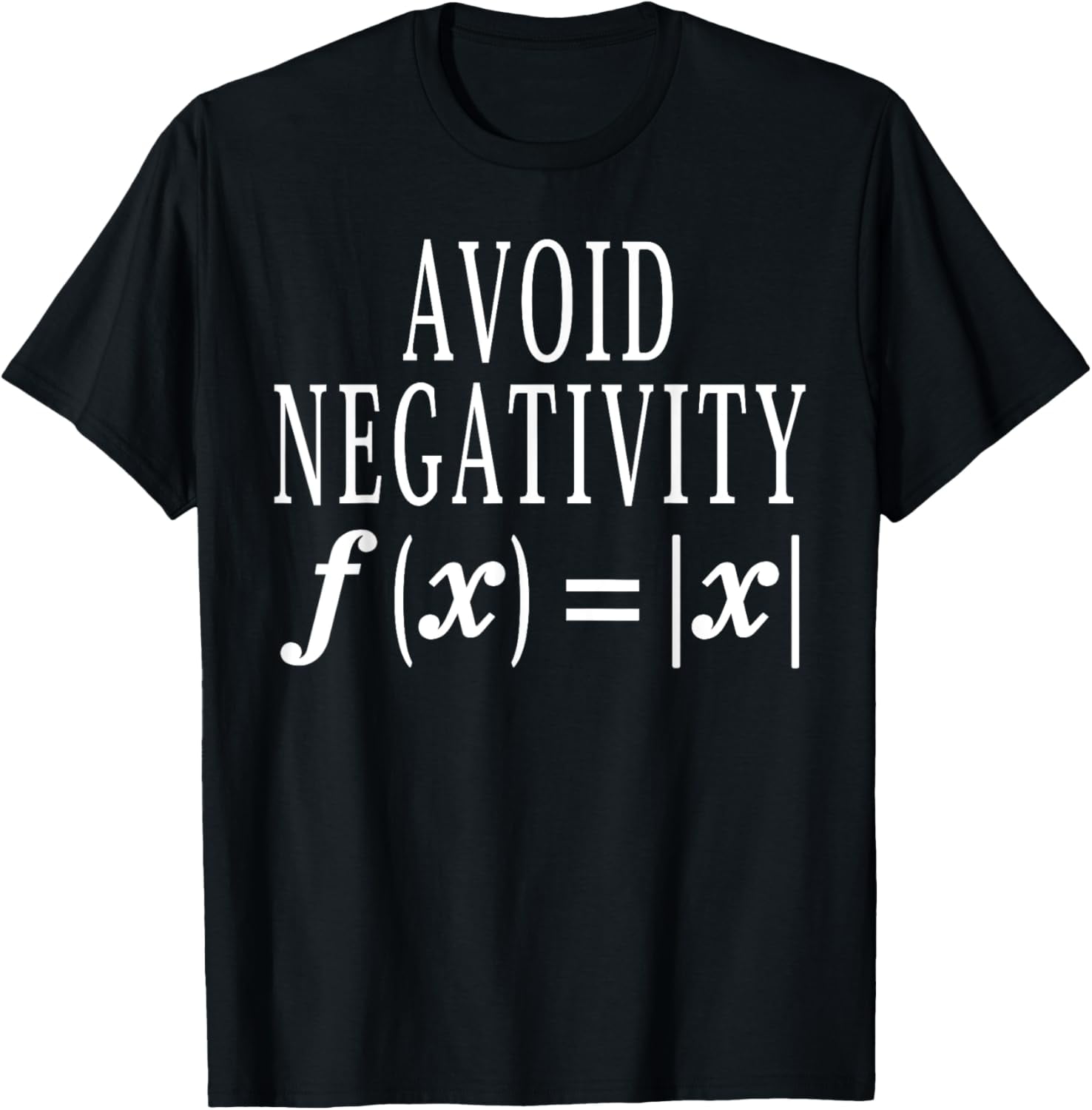 Avoid Negativity Math Equation Teacher Funny Gift Men Women T-Shirt ...