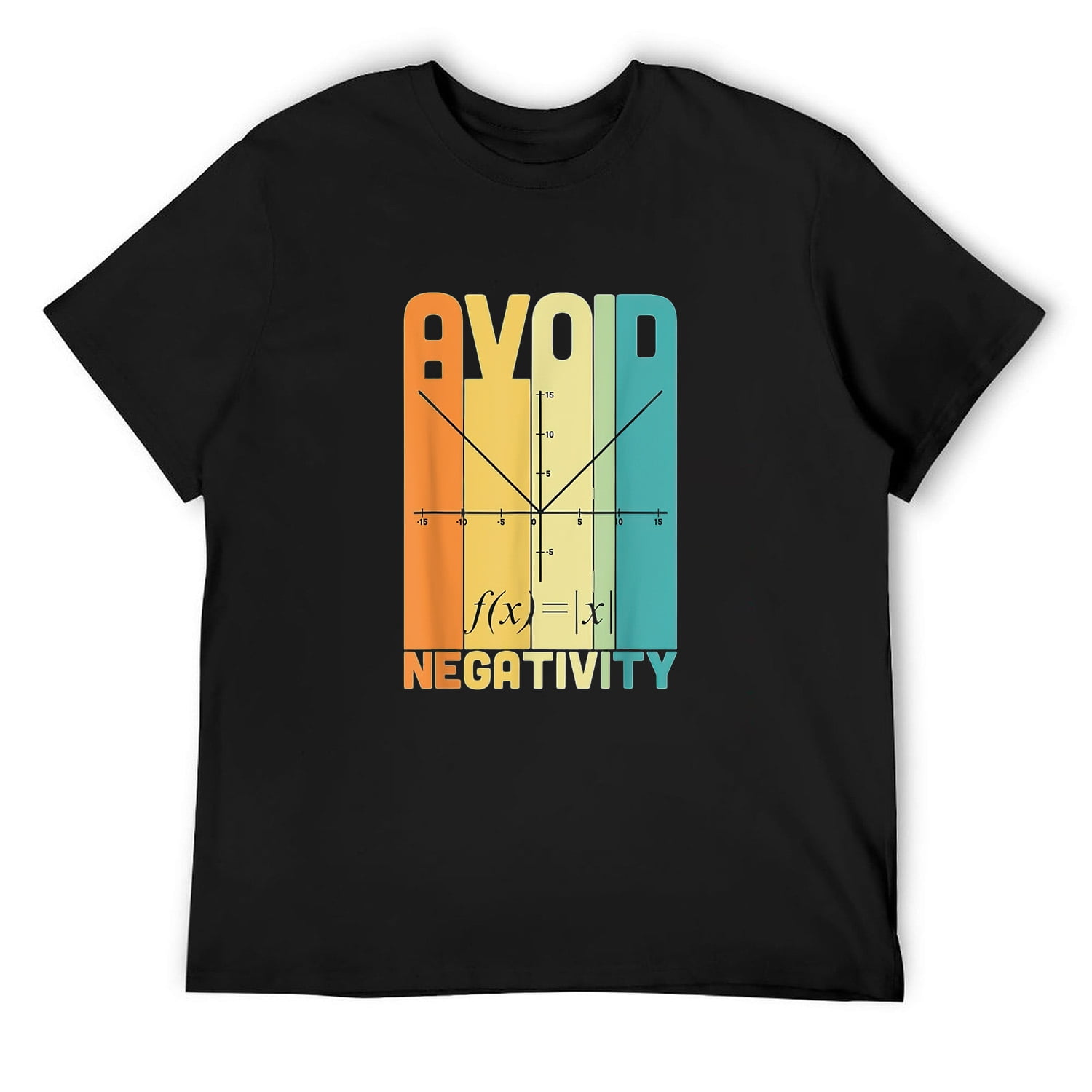Avoid Negativity Math Teacher Funny Math Pun Equation T Shirt Black