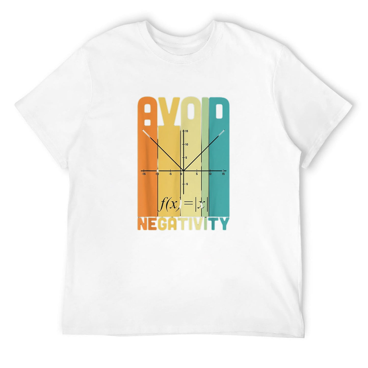 Avoid Negativity Math Teacher Funny Math Pun Equation T Shirt White