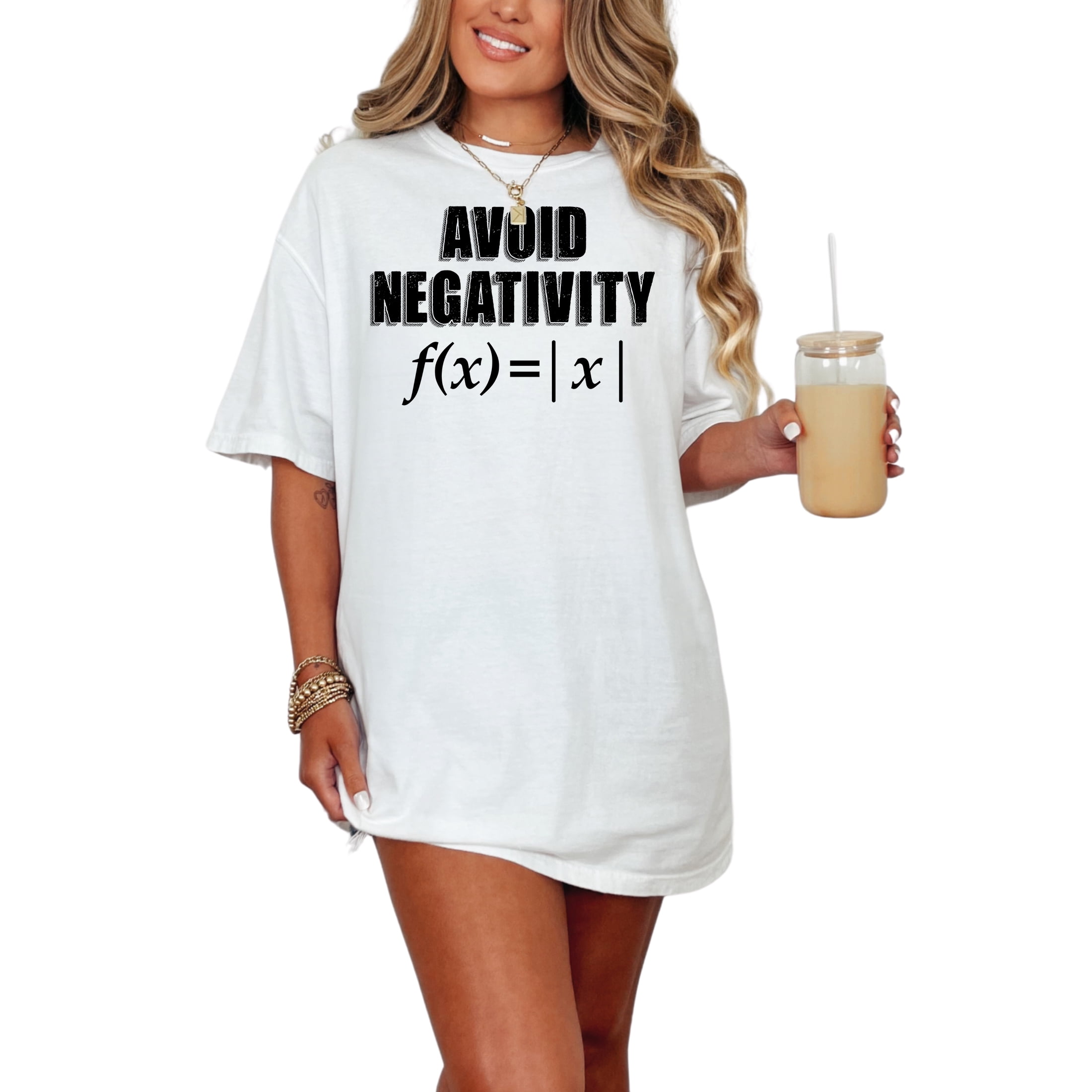 Avoid Negativity Math t-shirt, absolute value equation shirt ...