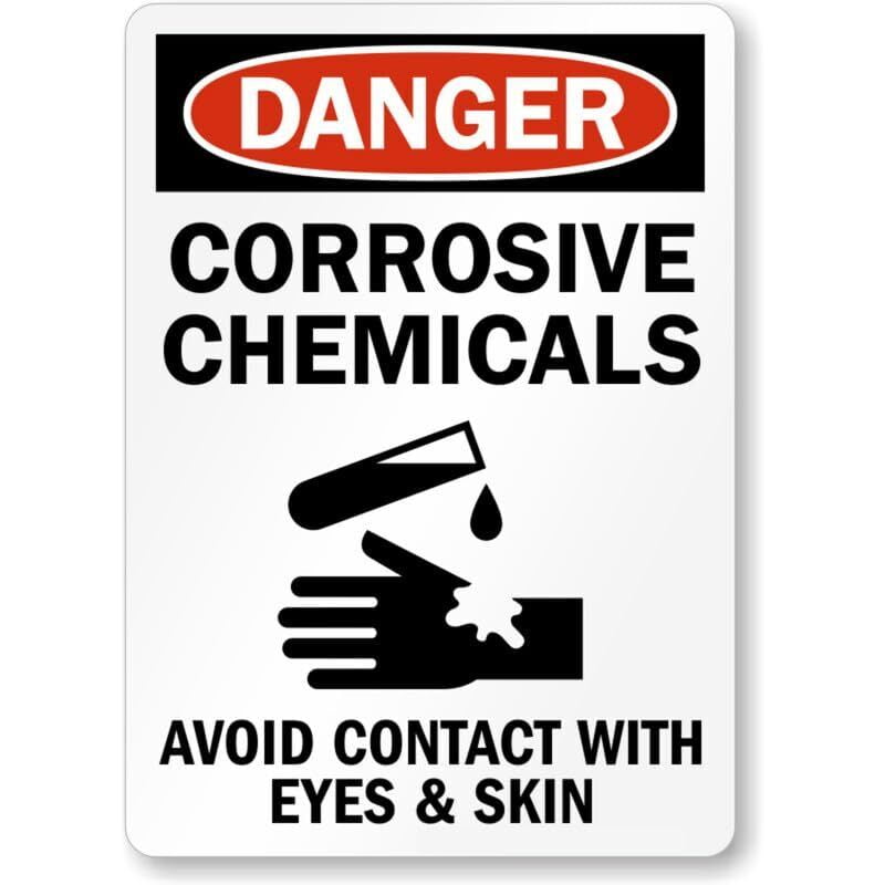 Avoid Skin Contact Danger Weatherproof Metal Sign Size: 8 x 12 Inch ...