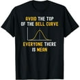Avoid The Top Of The Bell Curve Mean - Funny Data Analyst T-Shirt ...