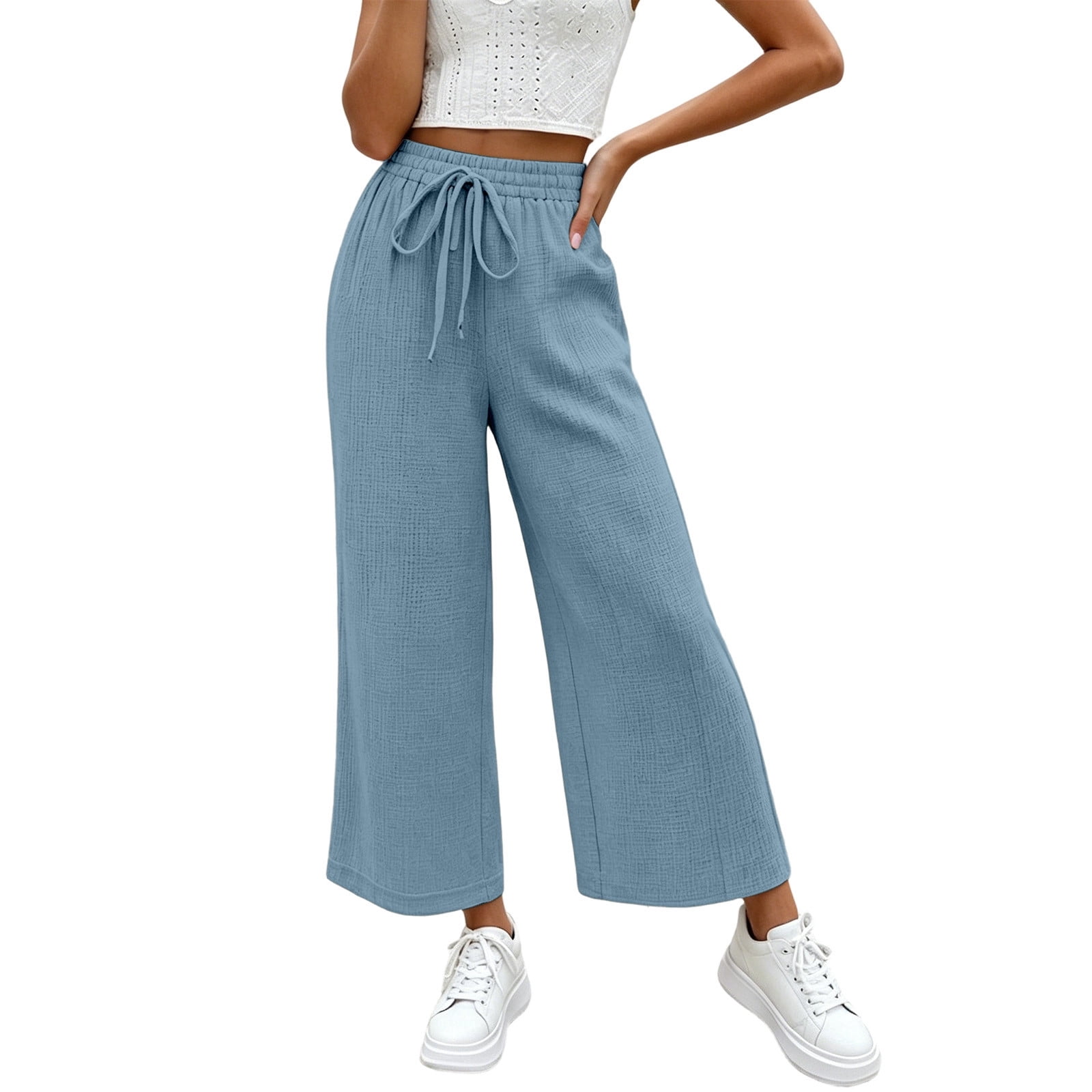 Avolia Casual Pants Relaxed Fit Straight Leg Polyester Trousers ...