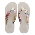 Avolia Ladies Summer Flip-Flops Bohemian Satin Ribbon Cushioned EVA ...