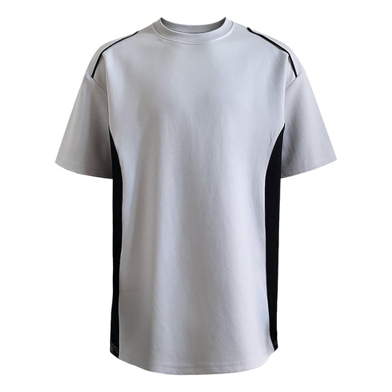 Avolia Men's Color Block Striped T-Shirt Street Style Short Sleeve ...