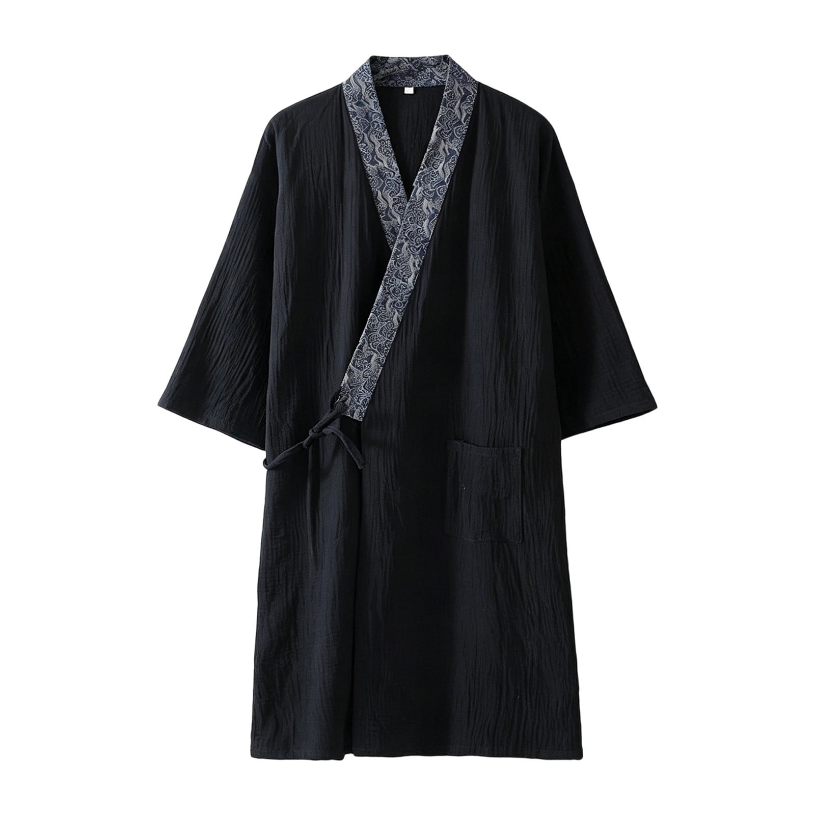 Avolia Men's Japanese Kimono Robe Yukata Sleepwear Lightweight ...