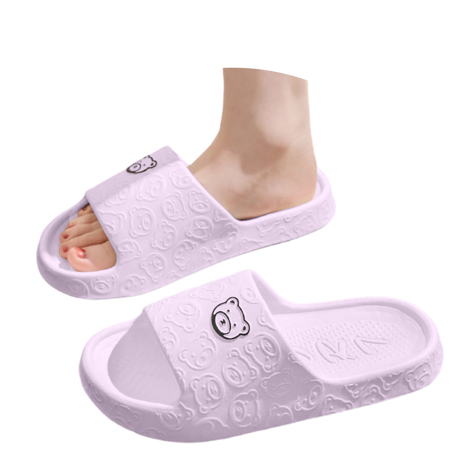 Avolia Unisex Adults Bathroom Slippers Shower Shoes -On Lightweight ...