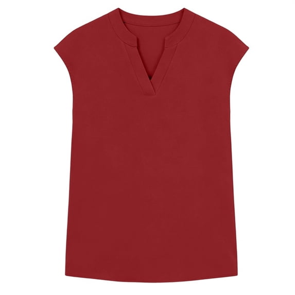 Avolia Women's Oversized Short Sleeve Tunic Top Casual Loose Fit V-Neck ...