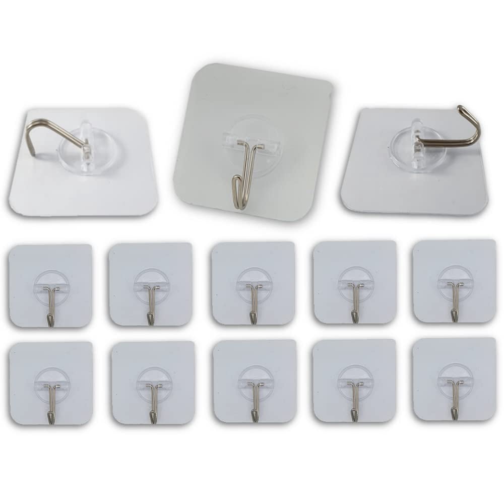 Avolotl 10 PCS Self Adhesive Heavy Duty Waterproof Transparent Wall ...