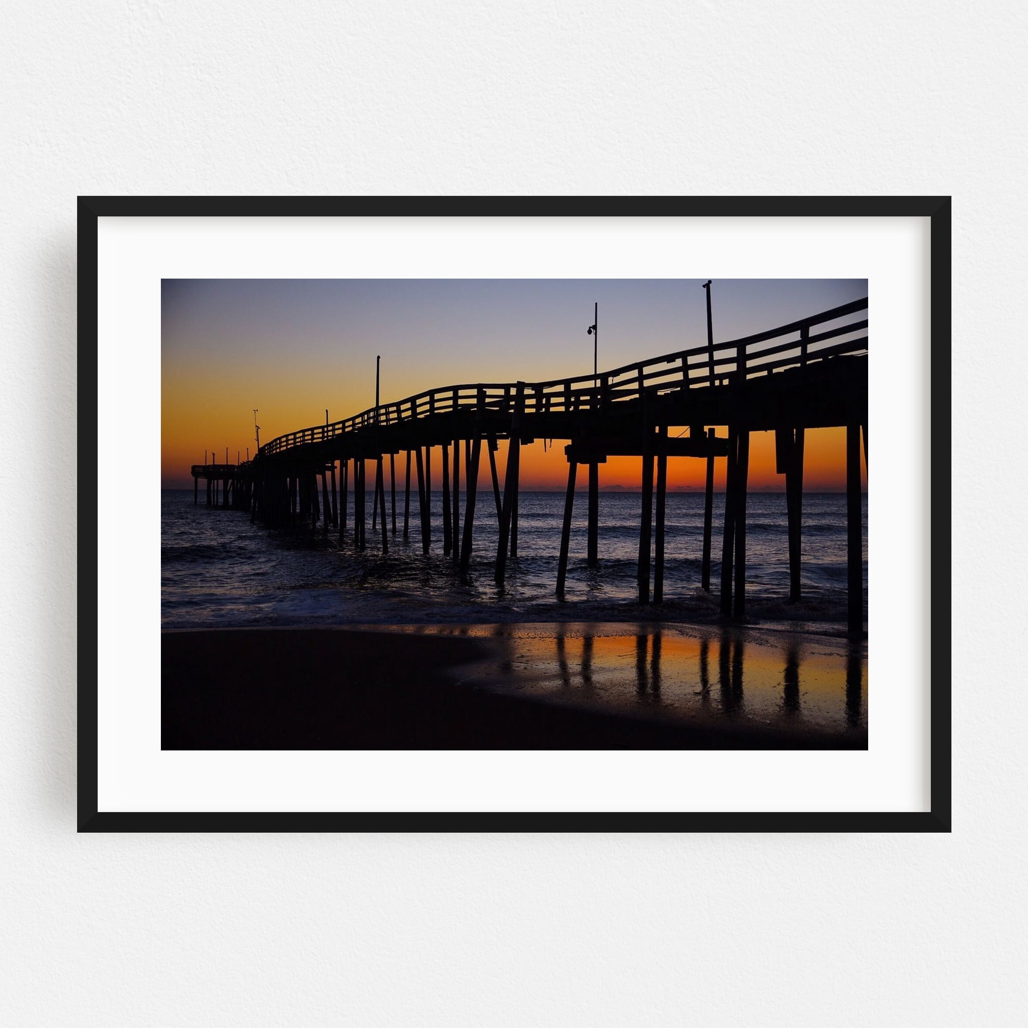 Avon Beach Pier - North Carolina Photography Sunset Silhouette Seascape ...