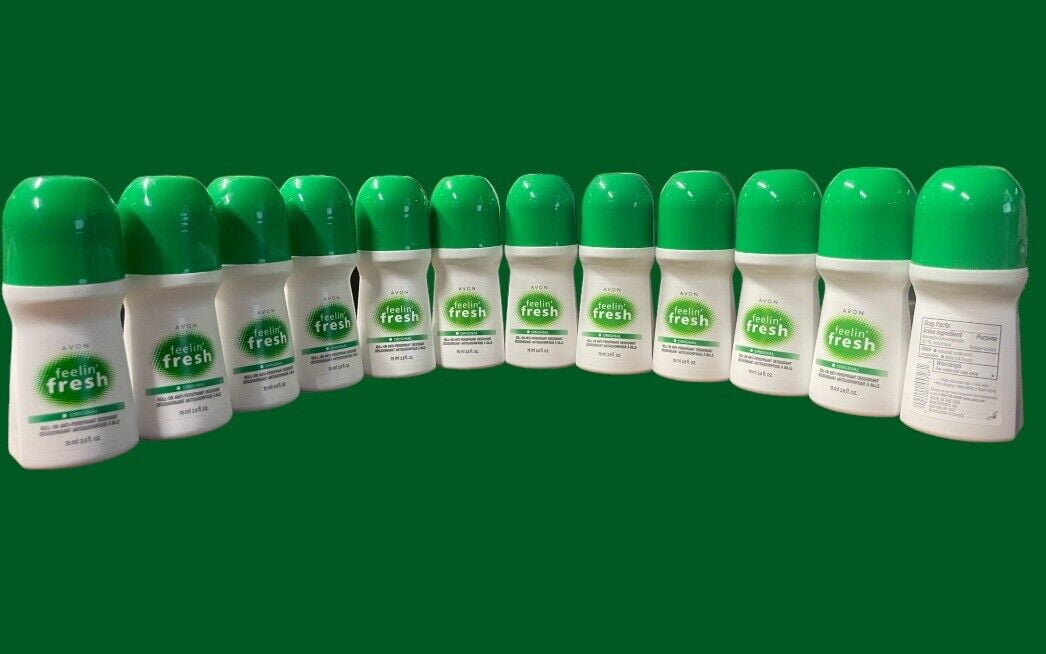 Avon Feeling Fresh Roll-On Deodorant. Antiperspirant. 2.6oz. Pack of 12 ...
