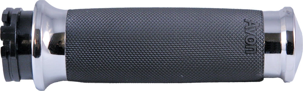 Avon Heated Chrome Contour Chrome/Black Handlebar Grips (CC-85-CH-HT ...