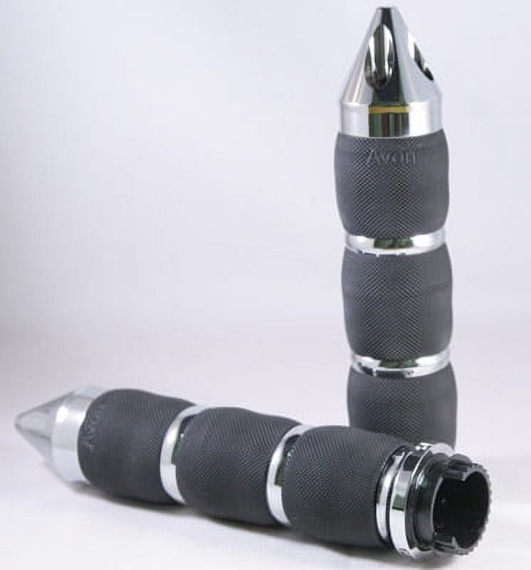 Avon Metric Touring Spike Air Cushion Chrome Handlebar Grips (MT-AIR-90 ...