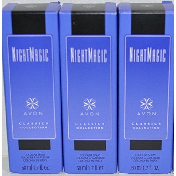 Avon Night Magic Evening Musk Cologne Spray, 1.7 fl oz, 3-Pack, Warm ...