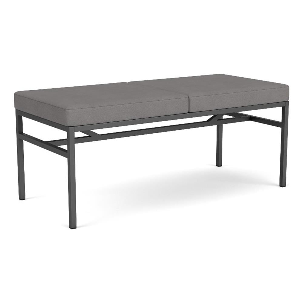 Avon Reception 2 Seat Bench 550 LB Capacity / Charcoal Steel / Light ...