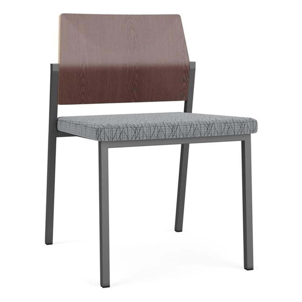 Avon Reception Armless Chair UPH Seat HPL Back / Charcoal Steel ...