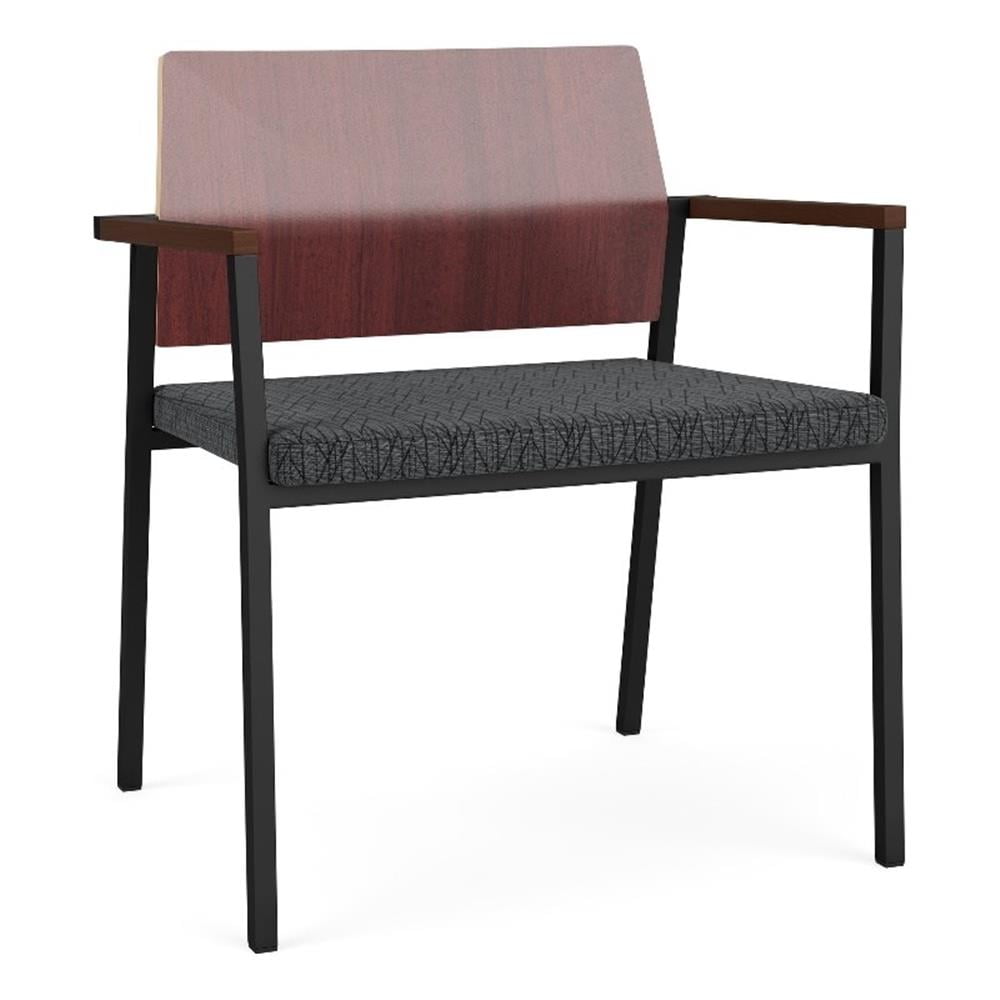 Avon Reception Oversize Chair UPH Seat HPL Back / Black / Mahogany ...