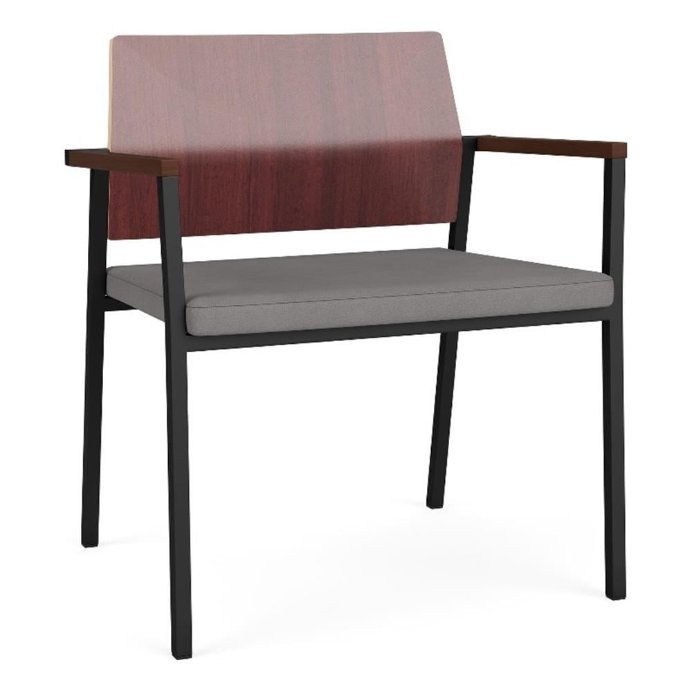 Avon Reception Oversize Chair UPH Seat HPL Back / Black Steel ...