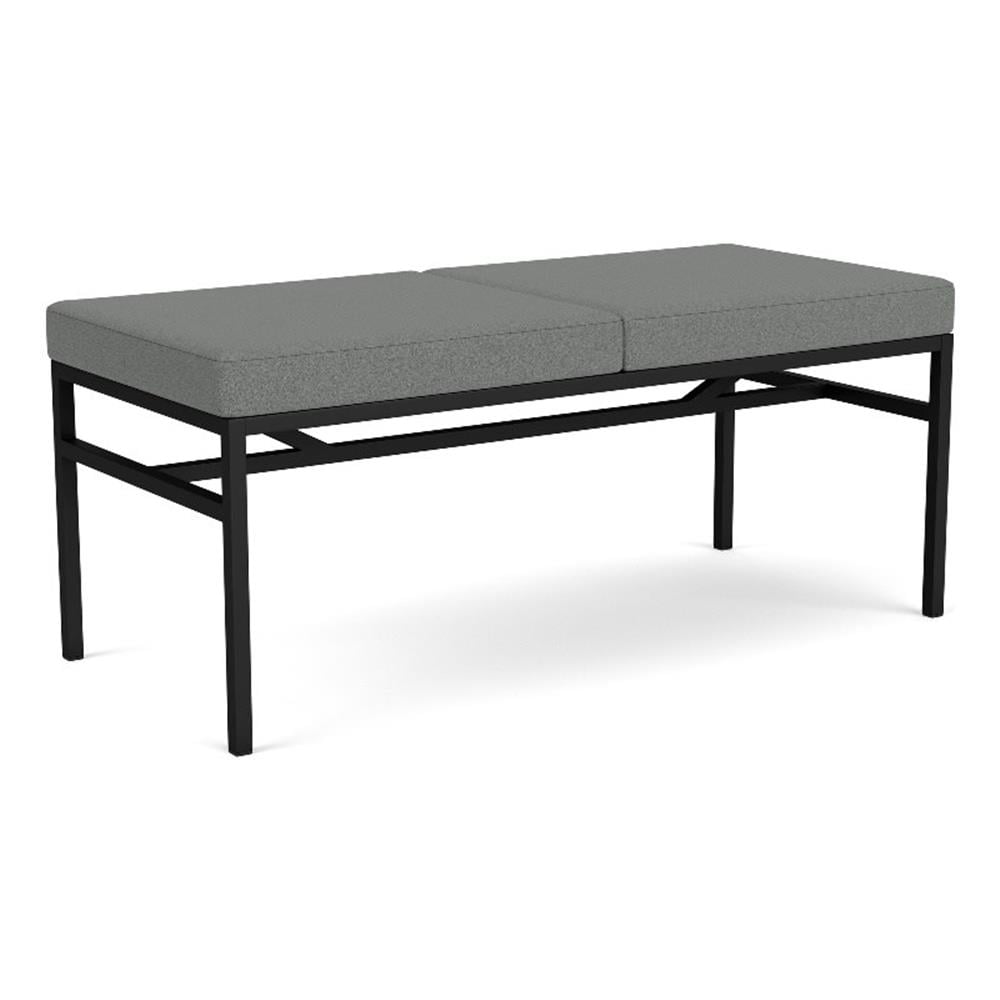 Avon Reception Waiting 2 Seat Bench 550 LB Capacity / Black Steel ...