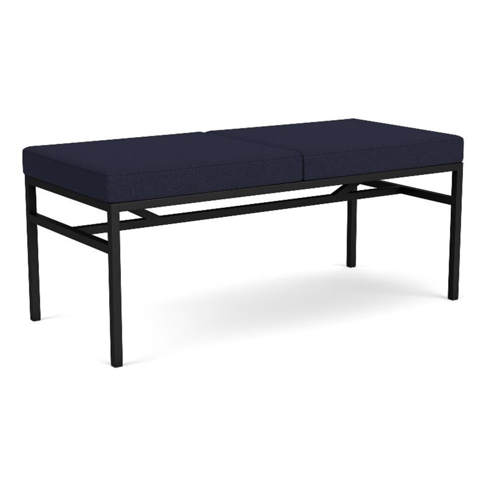 Avon Reception Waiting 2 Seat Bench 550 LB Capacity / Black Steel ...