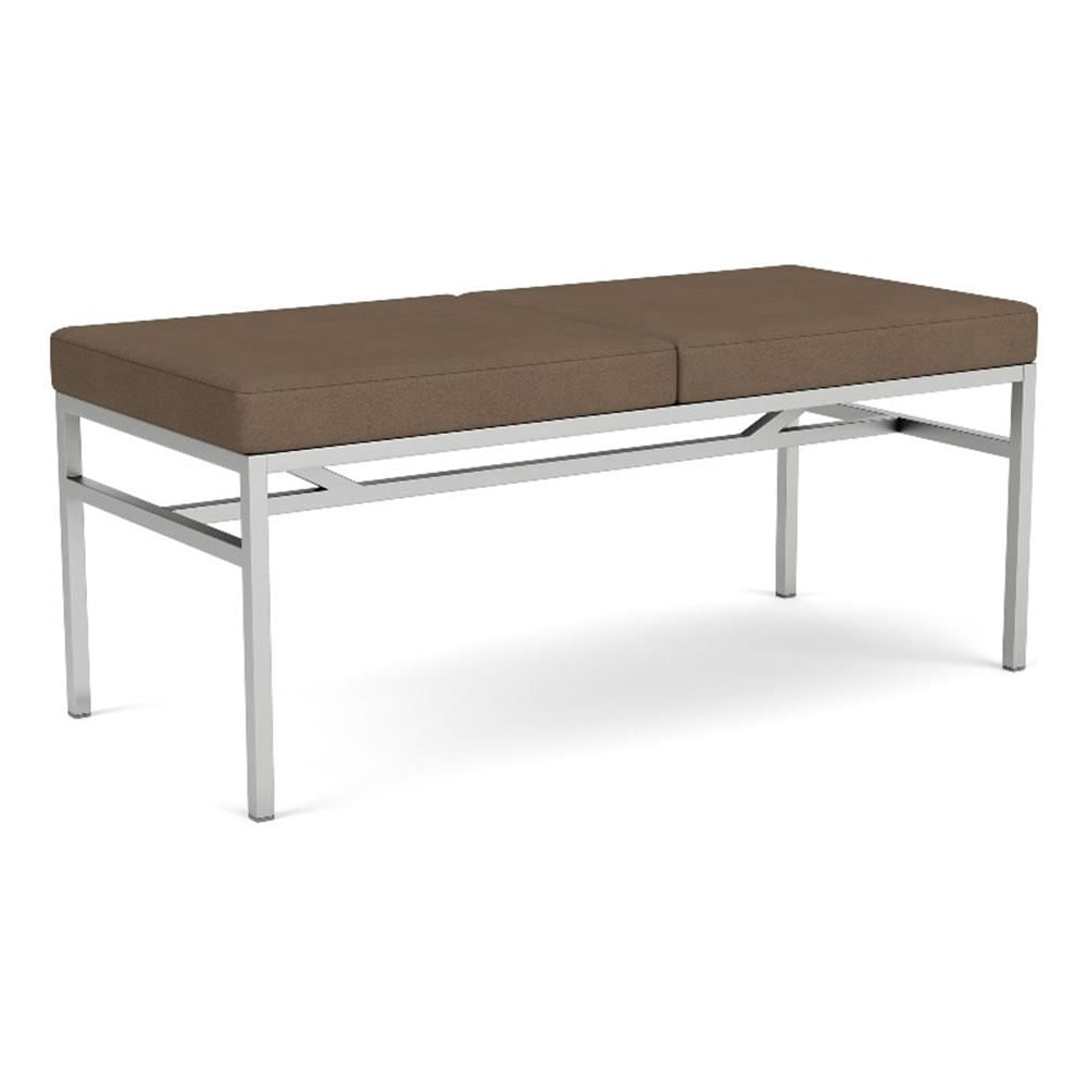Avon Reception Waiting 2 Seat Bench 550 LB Capacity / Silver Steel ...