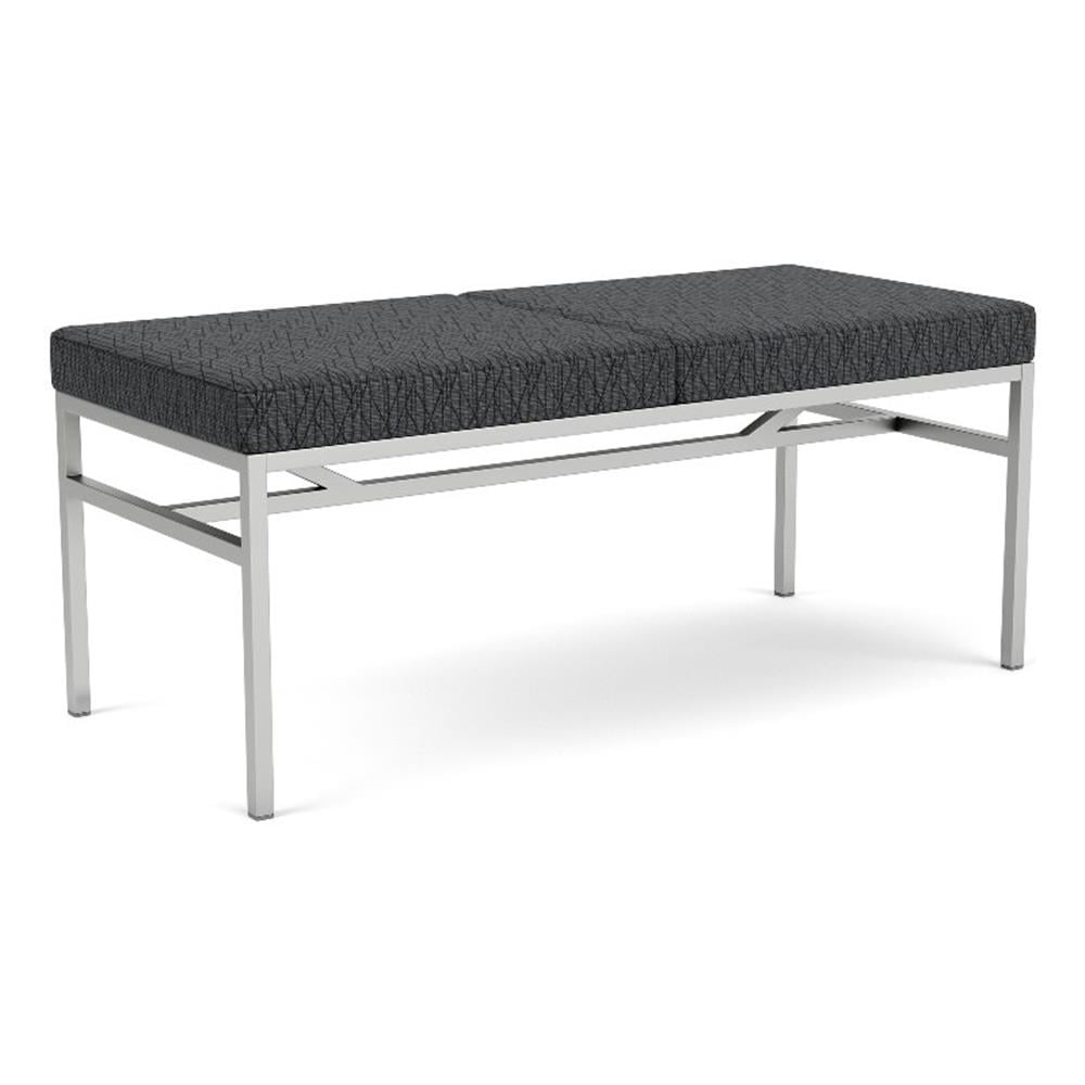 Avon Reception Waiting 2 Seat Bench 550 LB Capacity / Silver Steel ...