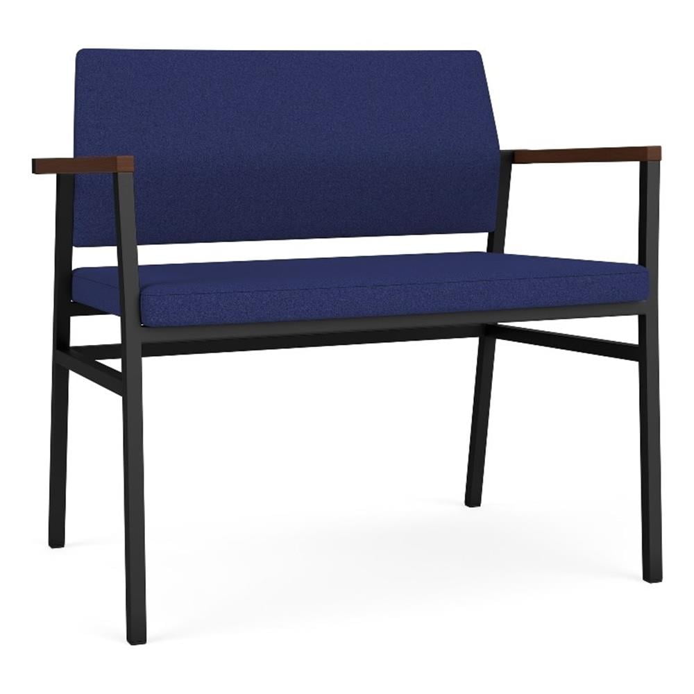 Avon Reception Waiting Bariatric Chair UPH Seat Back / Black Steel / Blue - Walmart.com