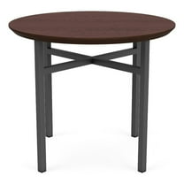 Avon Reception Waiting Square End Table 20x20" HPL Top / Black Steel ...