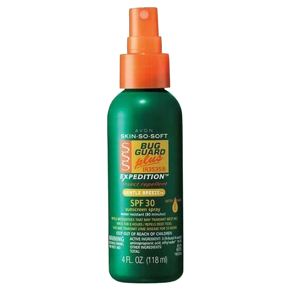 Avon Skin So Soft Bug Guard, IR3535 Expedition SPF 30, 4oz Spray Pump ...
