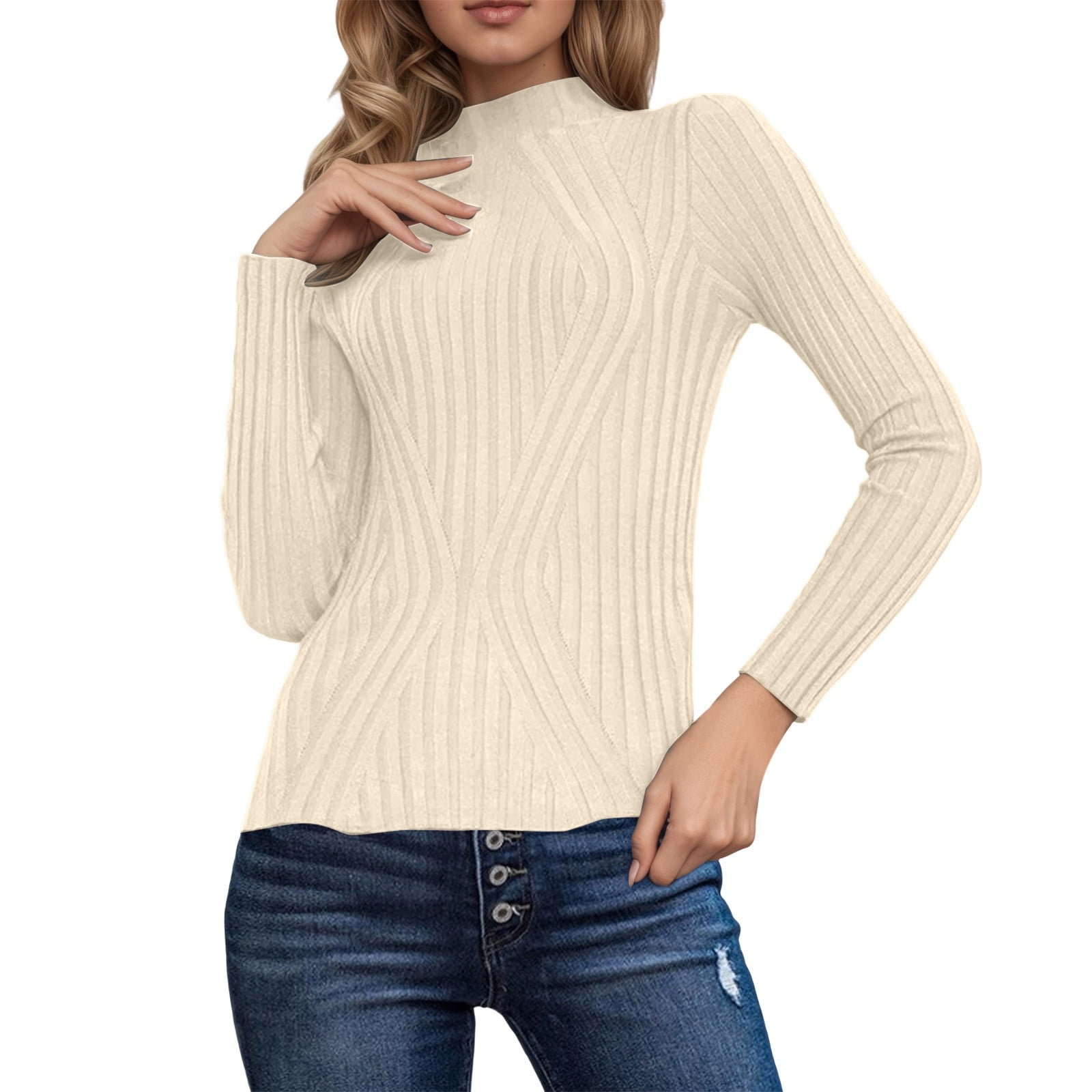 AvonTall Cute Women Fall Sweaters, Long Sleeve V Neck Sweaters Cropped ...