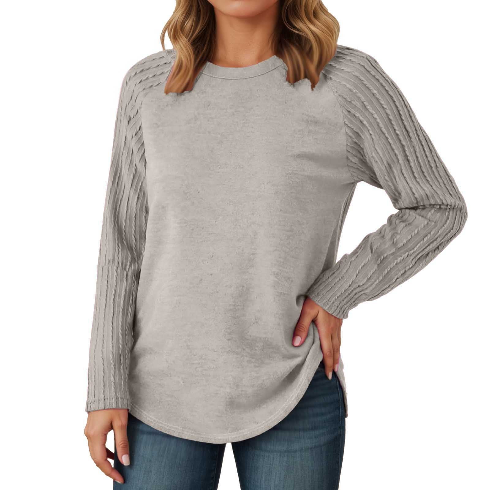AvonTall Pullover Sweaters for Women, Long Sleeve Soft Knit Pullover ...